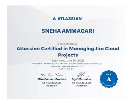 Sneha Ammagari On Linkedin Jira Atlassiancloud Certification