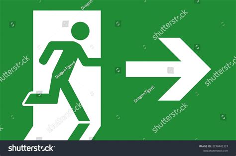 emergency exit arrow icon material by stock vector royalty free 2278401227 shutterstock