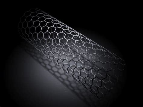 3d Hexagonal Lattice Structure In Spot Light Stock Illustration