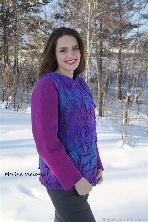 Жакет валяный Маджента купить в интернет магазине на Ярмарке Мастеров с доставкой Clothes