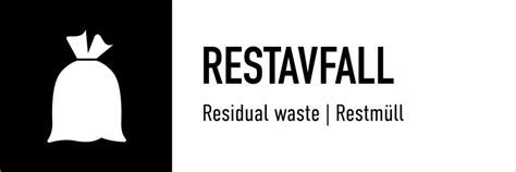 Skylt Restavfall Sopsortering Dalsign