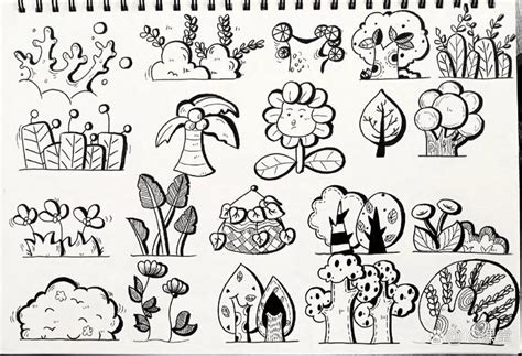 简笔画大全花草树木 风景画怎么画最好又好看（流行12张） 简笔画图片大全