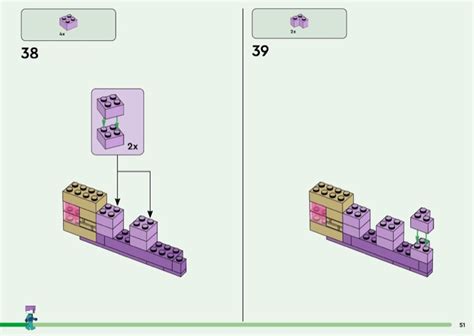 Lego Instructions For Set The Ender Dragon And End Ship Minecraft Minifig Scale