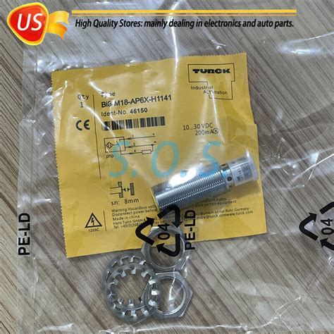 Proximity Sensor For Turck Bi8 M18 Ap6x H1141 10 30vdc 200ma 8mm New In Box Ebay