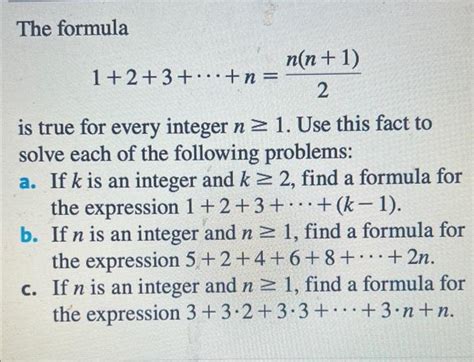 Solved The Formula 123⋯n2nn1 Is True For Every