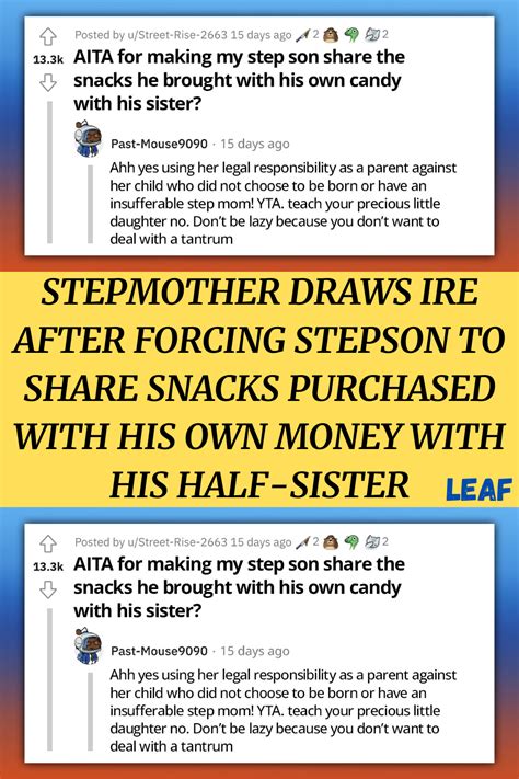 Stepmother Draws Ire After Forcing Stepson To Share Snacks Purchased With His Own Money With His