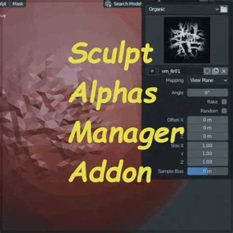 Blender Addons Sculpt Alphas Manager Addon Blender Blender Addons Blender Sculpting