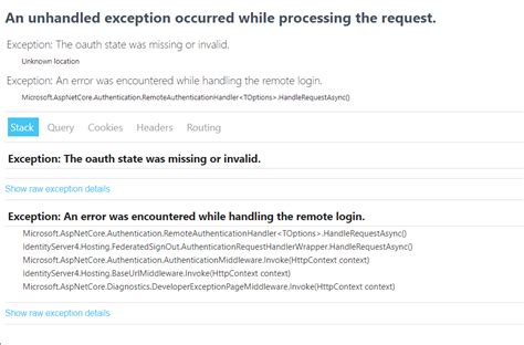 some errors with oauthhandler · issue 20988 · dotnet aspnetcore · github