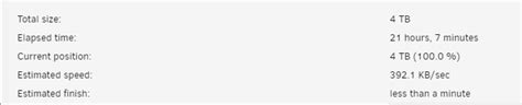 array reaches 100 but never completes general support unraid