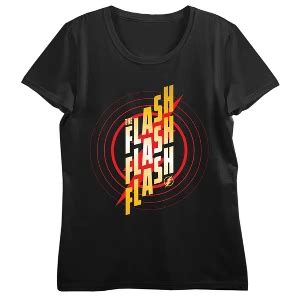 The Flash Repeating Logo Womens Black T Shirt Target