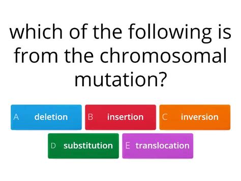 Chromosomal Mutation Quiz