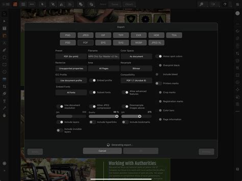 Affinity Publisher 2 Ipad Cannot Export Document To Pdf Fairly Important V2 Bugs Found On