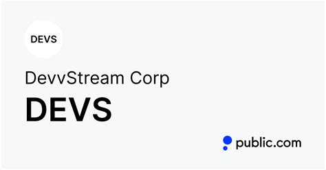 Buy Devvstream Corp Stock Devs Stock Quote Today And Investment