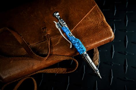 Hidetoshi Nakayama Bolt Action Pen W Clip Turquoise Tactical