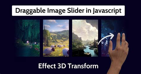Как создать перетаскиваемый 3d слайдер изображений используя Html Css