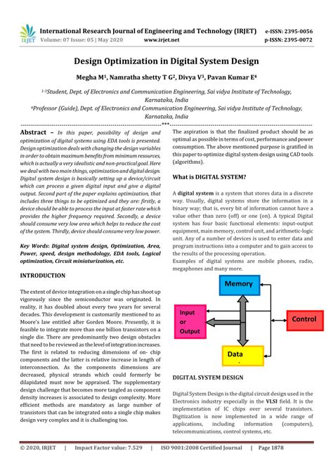 pdf design optimization in digital system design