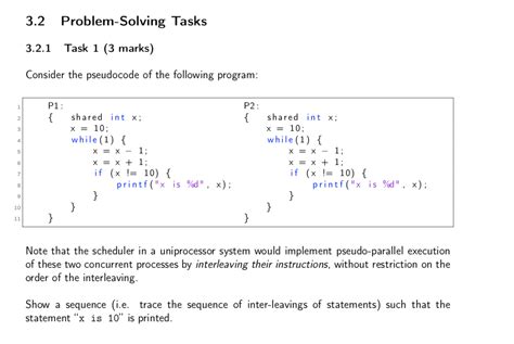 Solved 32 Problem Solving Tasks 321 Task 1 3 Marks
