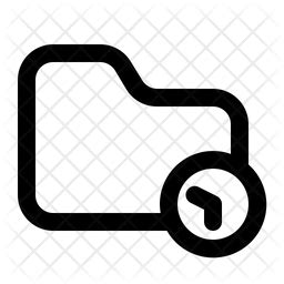 Time Folder Icon Download In Line Style