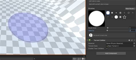Unity3d При попытке поднять высоту Terrain в Unity это делает не