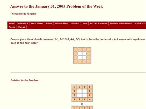 The Dominoes Problem Worksheet For 7th 9th Grade Lesson Planet