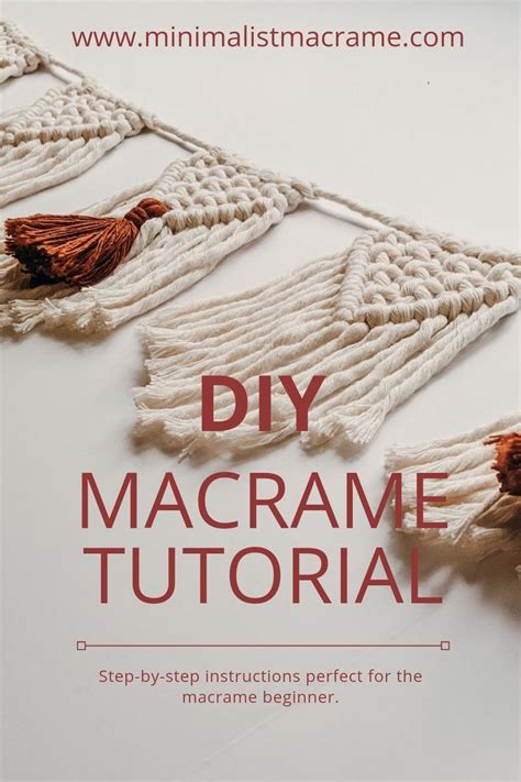 Diy Macrame Wall Hanging Tutorial Video With Full Instructions Minimalist Macrame Artofit