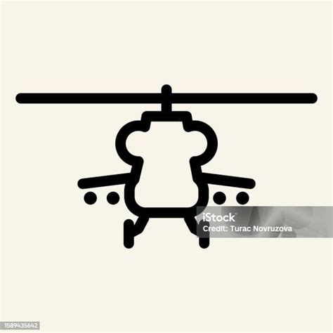 전투 헬리콥터 라인 아이콘입니다 흰색으로 분리된 군용 헬리콥터 벡터 그림 및 앱을 위해 설계된 초퍼 개요 스타일 Eps 10