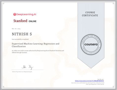Nithish S On Linkedin Machinelearning Deeplearning Ai Coursera Lifelonglearning Innovation