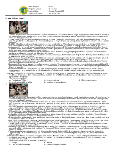 English Exercise For Xi High School Pdf