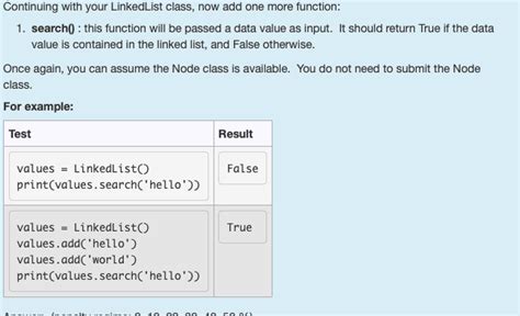 Solved Continuing With Your Linkedlist Class Now Add One
