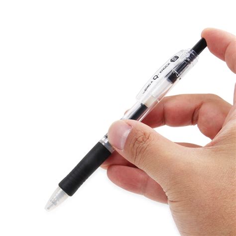 韩国dong A东亚中性笔qknock速干按动式笔芯黑色0 5mm学生用水笔日系冷淡风简约ins大容量套装 虎窝淘