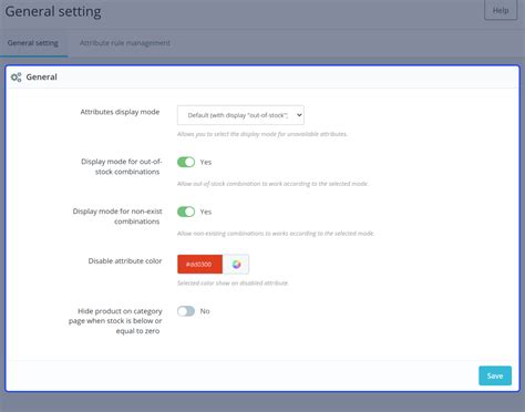 Prestashop Hide Or Disable Attributes With Stock Catalog Management Webkul