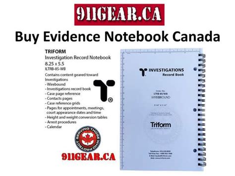 Buy Evidence Notebook Canada Pptx