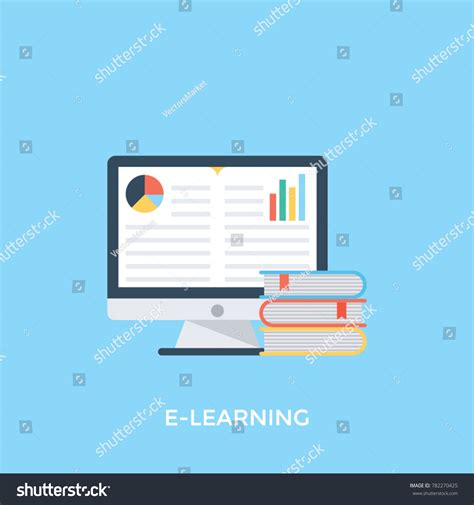 Computer Screen Pie Chart Bar Graph Stock Vector Royalty Free