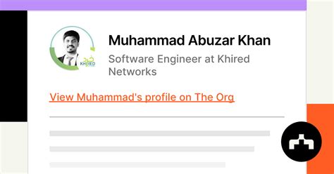 Muhammad Abuzar Khan Software Engineer At Khired Networks The Org