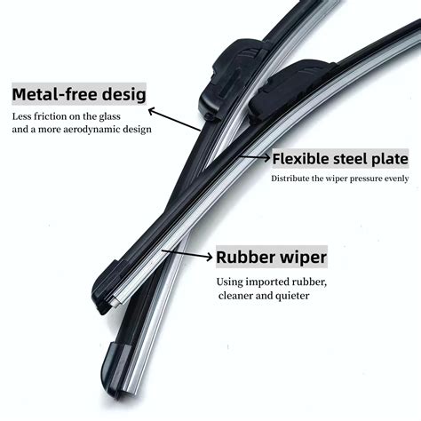 Car Windshield Frameless Wiper Blades Universal Fit