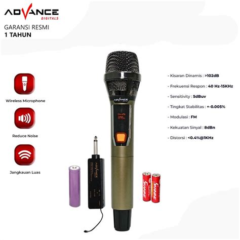 Jual Microphone Advance MIC Mic Wireless Profesional Shopee Indonesia