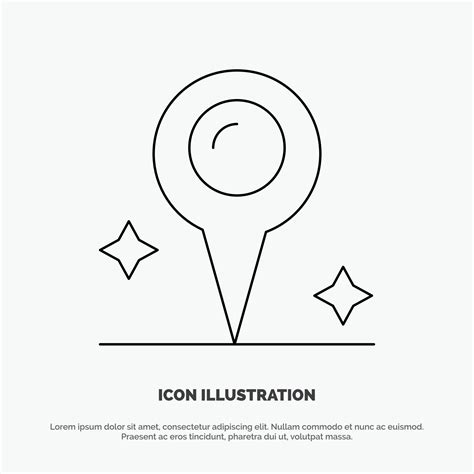 Map Location Marker Line Icon Vector 14987678 Vector Art At Vecteezy