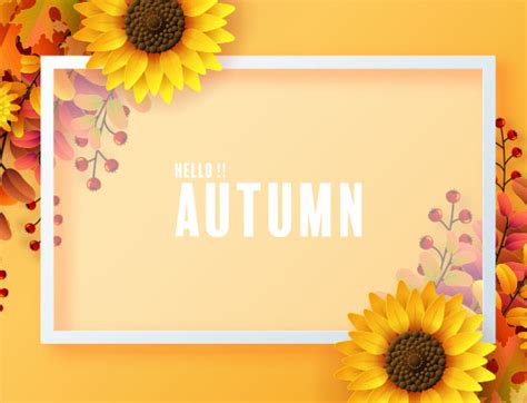 وکتور بنر پاییزی با برگ زرد طرح لایه باز گرافیک با طعم تربچه