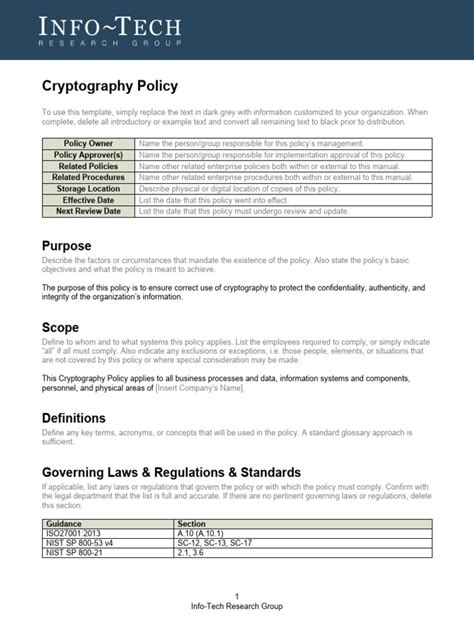 19 Cryptography Policy Iso Pdf