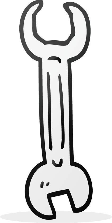 Freehand Drawn Cartoon Spanner Vector Art At Vecteezy