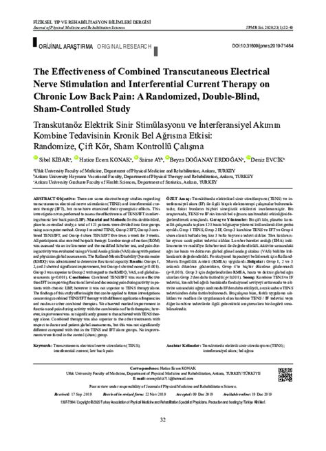 Pdf The Effectiveness Of Combined Transcutaneous Electrical Nerve Stimulation And