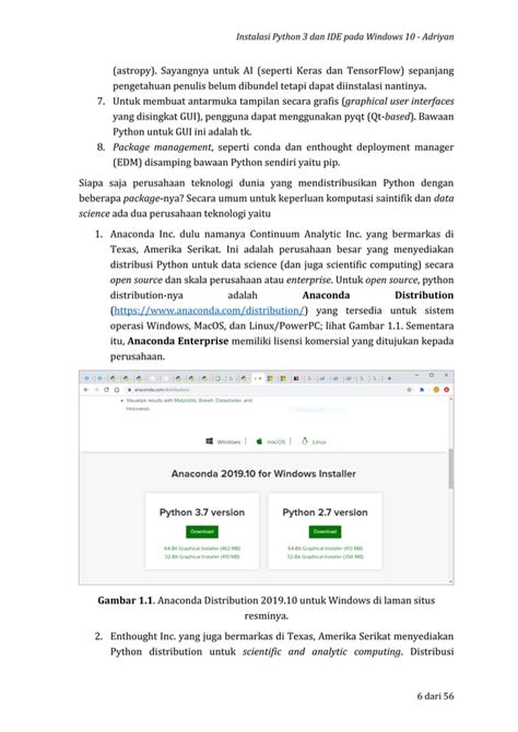 Instalasi Python 3 Dan Ide Atau Anaconda Distribution Pada Windows 10 Pdf