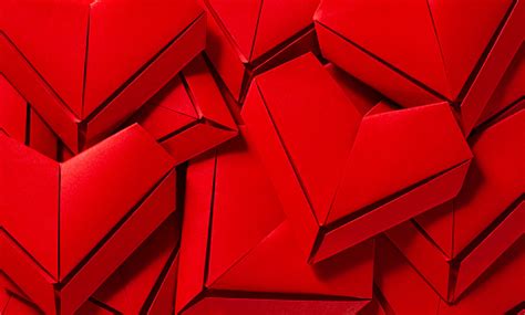 빨간 종이 심장 빨간 배경에 분홍색과 빨간 종이 마음에서 잘라 무리 귀여운 발렌타인 데이 여성의 날 사랑 낭만적 인 또는 웨딩 카드 배너 초대 판매 제공 광고 배경 0명에