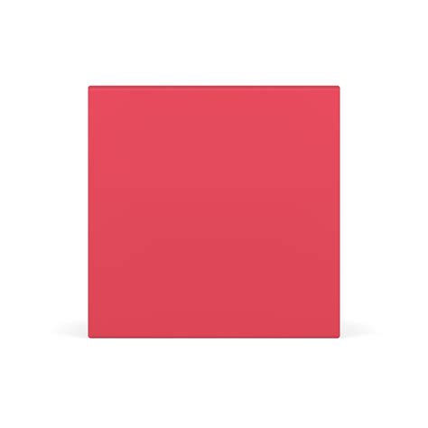 Red Squared Vertical Wall Basic Foundation Block 3d Element Decorative Design Realistic 46151753
