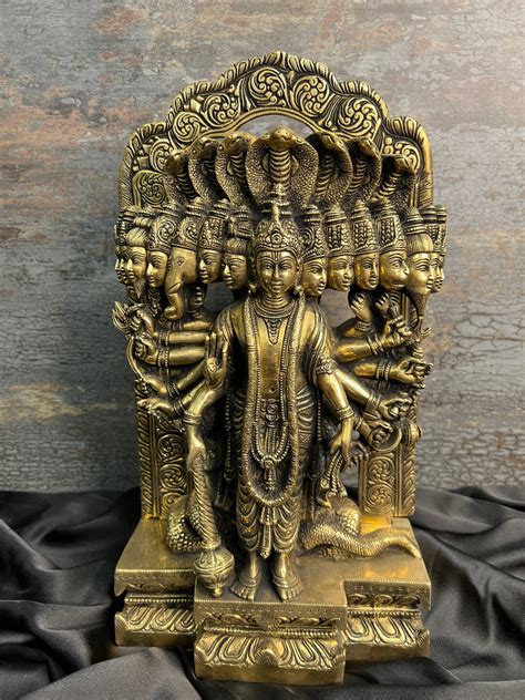 Vishwaroopam Vishnu Lord Vishnu Fine Handcrafted Idol Fine Etsy India