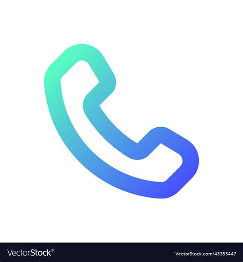 Telephone Pixel Perfect Gradient Linear Ui Icon Vector Image