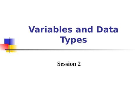 ppt variables and data types session 2 elementary programming with c