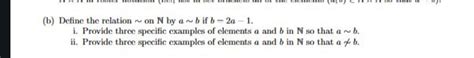 Solved B Define The Relation On N By Ab If Chegg Com