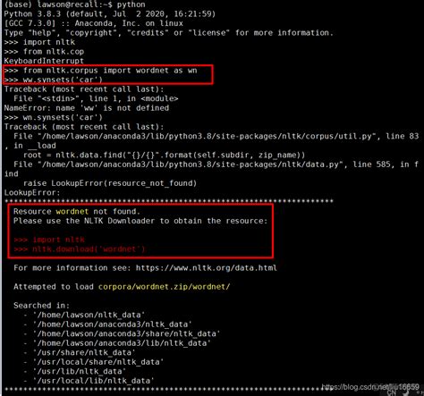 Nltk安装wordnet出错 Nltkdata Error Loading Wordnet ＜urlopen Error Errno 111 Lawsonabs的技术博客51cto博客