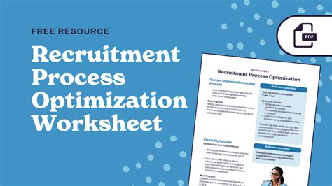 Recruitment Process Optimization Worksheet Activated Insights